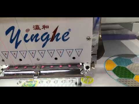 Yinghe Two heads monogram machine - YouTube