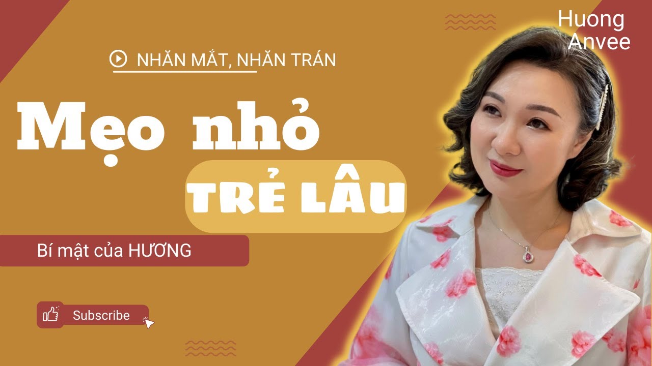 Các mẹo nhỏ xóa nếp nhăn mắt và nhăn trán I Huong Anvee Official - YouTube