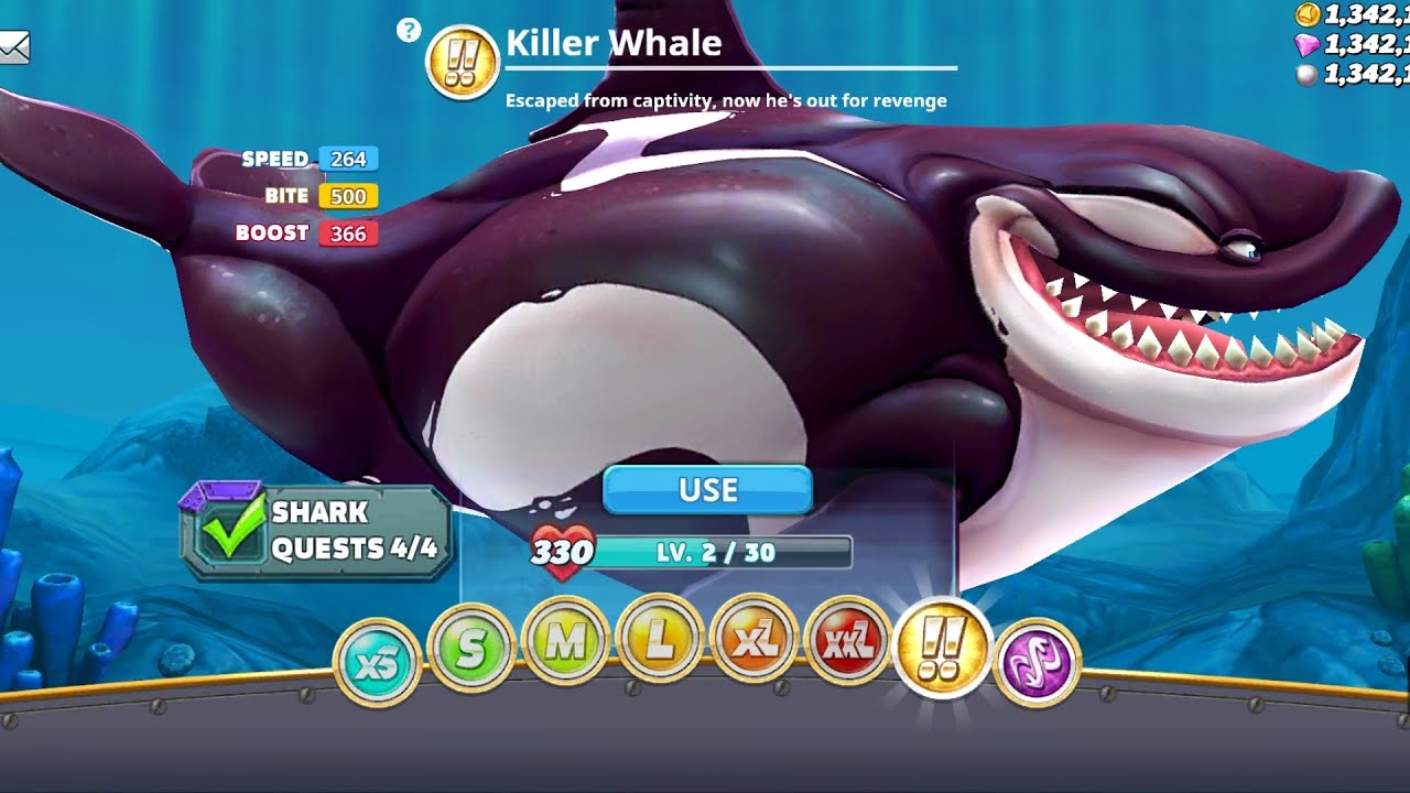 Hungry shark world killer whale HD #whale #sharkgame #survivalgame # ...
