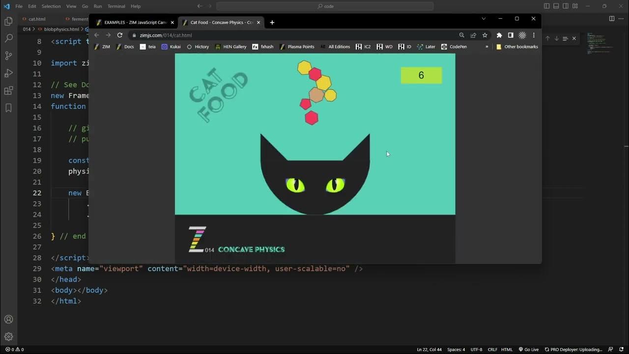 ZIM Bubbling 183. Blob Physics with Concave Join #JavaScript #Canvas #Framework - YouTube