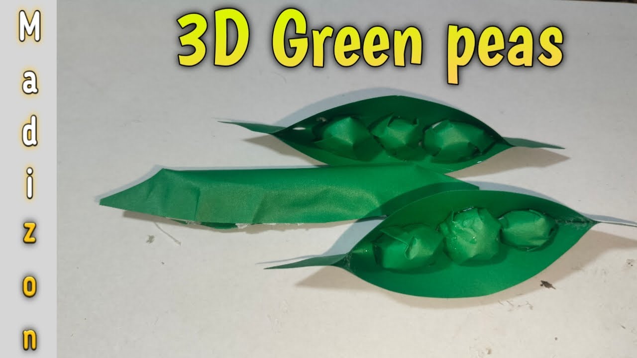 How to make 3D green peas #madizon - YouTube