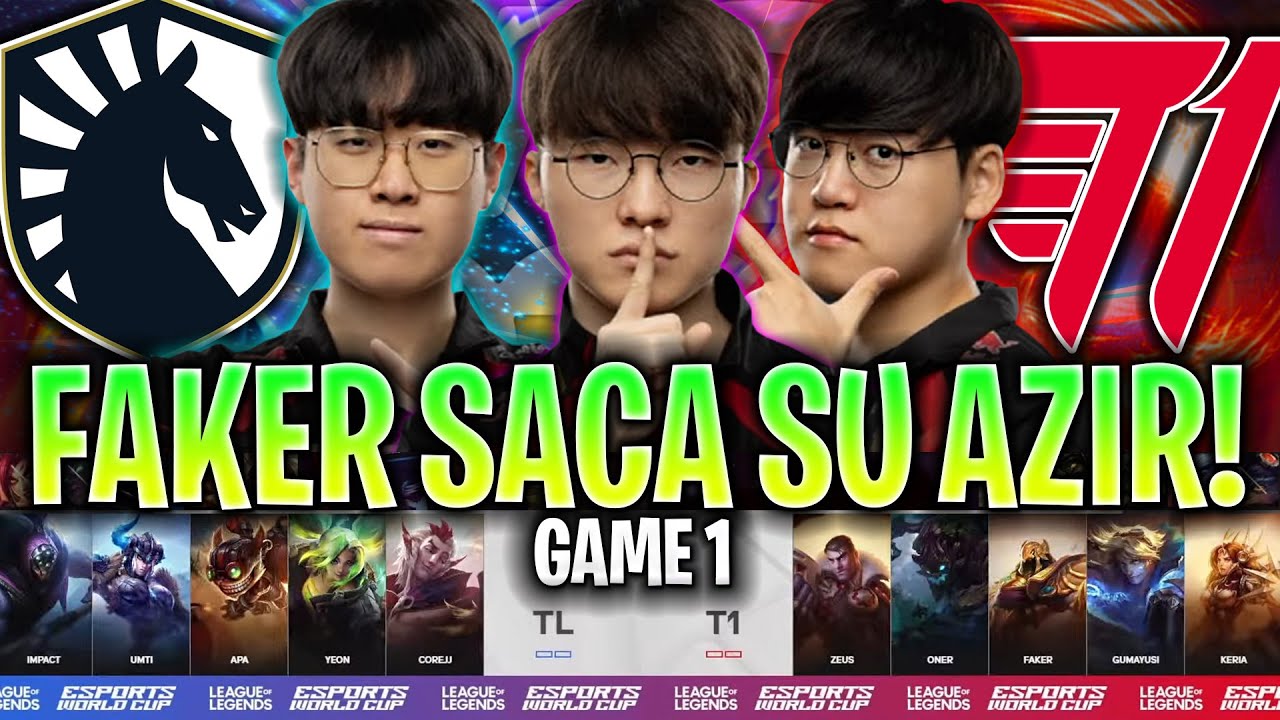 FAKER SACA SU MEJOR CAMPEÓN EN LA SEMIFINAL! - TL vs T1 Game 1 ...