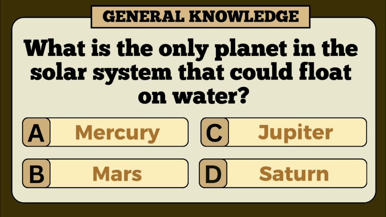 20 GENERAL KNOWLEDGE QUESTIONS||CAN YOU ANSWER ALL THESE QUESTIONS ...