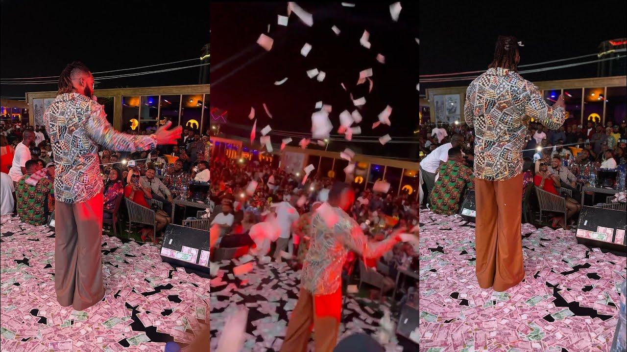 Flavour Performs Big Ballers as Cubana chief priest makes money rain in ...