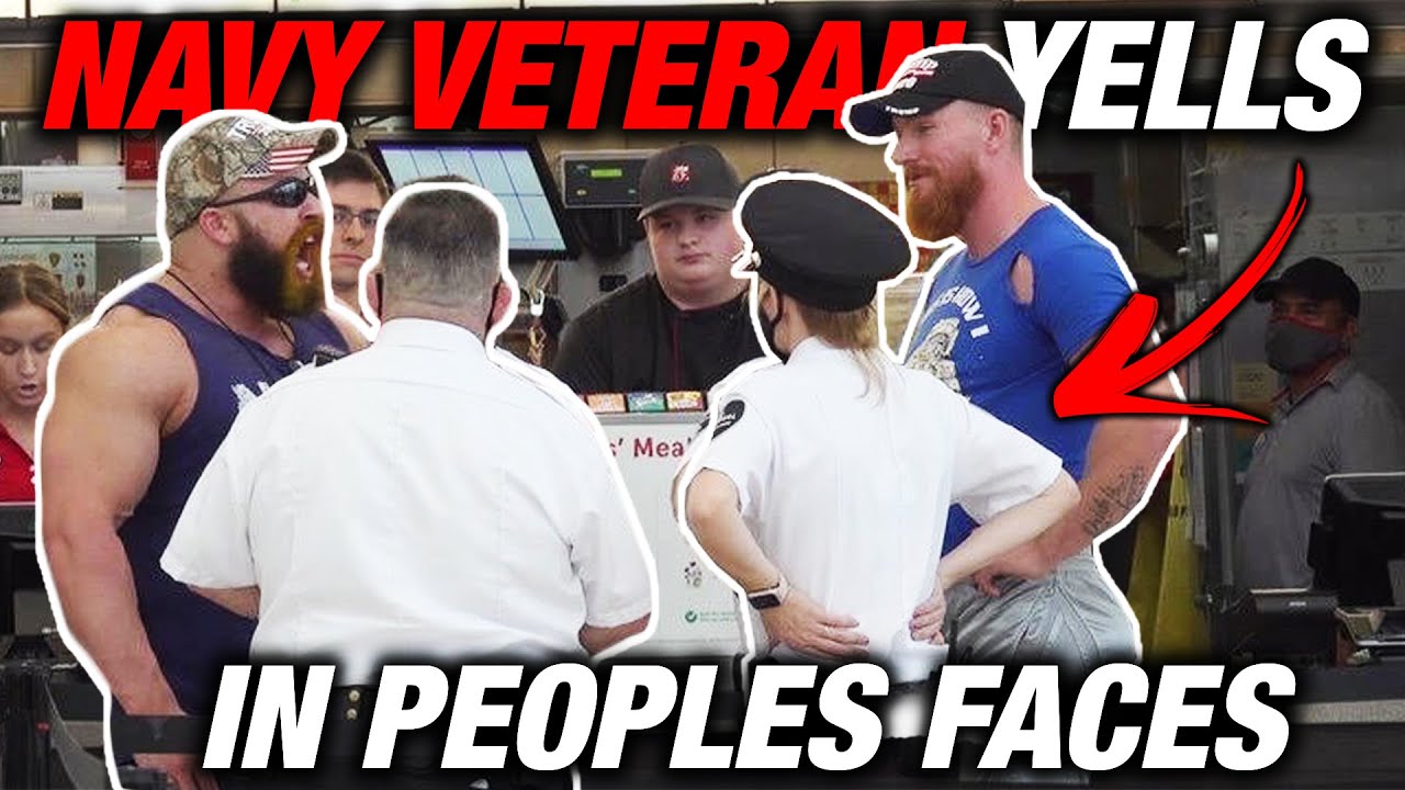 NAVY VETERAN SCREAMS IN PEOPLE'S FACES PRANK - YouTube