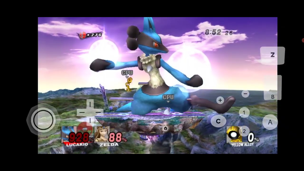 SSBB Hacks: Giant Lucario in 15-Minute Multi-man Brawl - YouTube