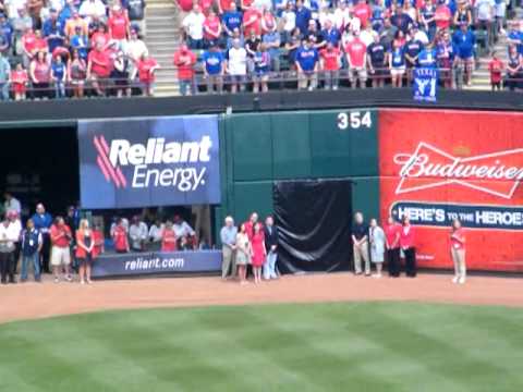 Texas Rangers 2011 Opening Day ceremony - YouTube