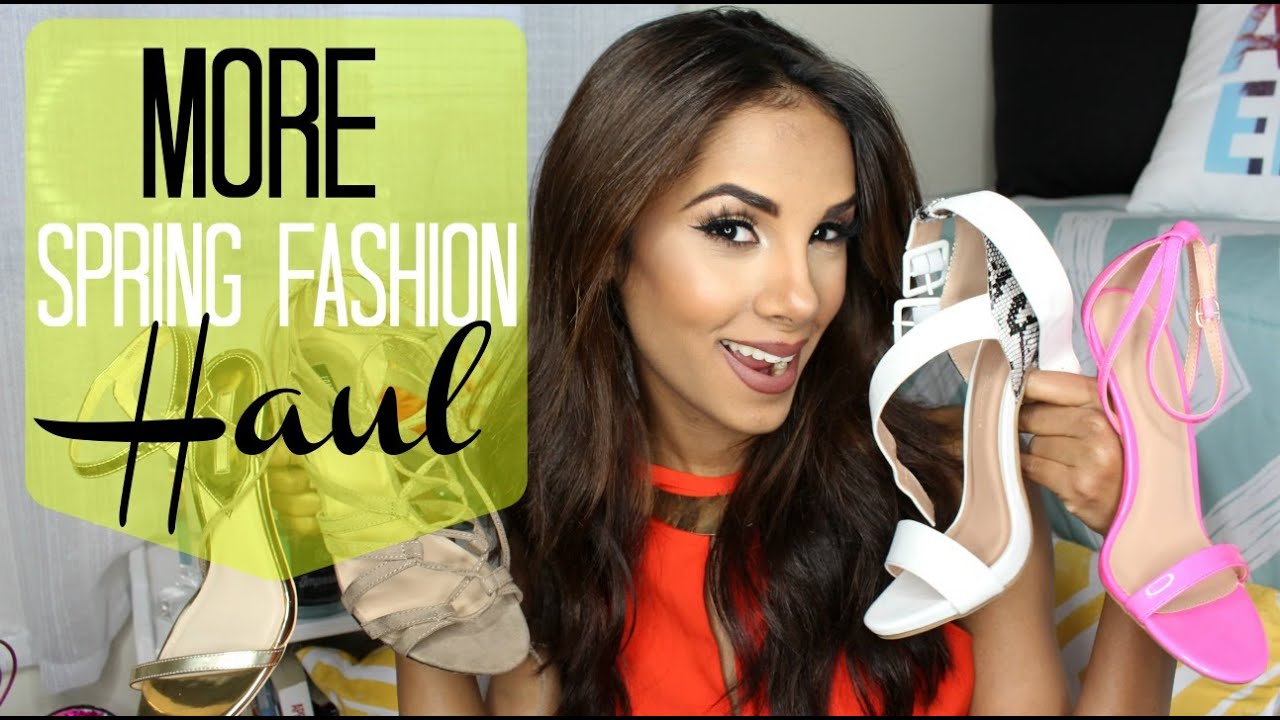 MORE Spring Fashion HAUL (TRY ON) + Bloopers - YouTube