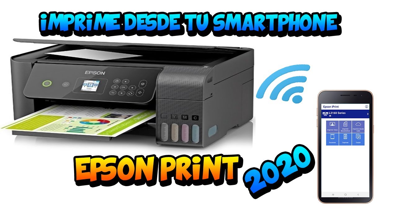 como imprimir desde tu celular o tablet con impresora epson l3160 - YouTube