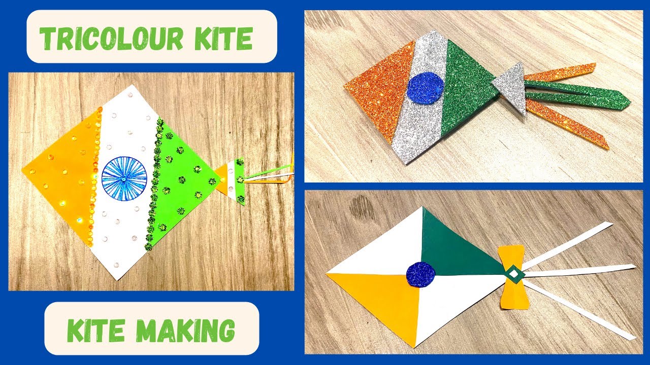 Republic Day Craft Ideas | kite making | Tricolour Craft | tricolour ...