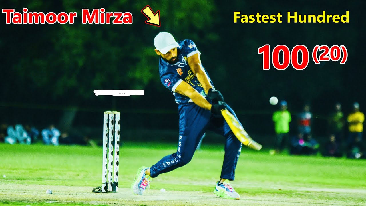 Tamour Mirza Fastest 100 Runs Just 20 Balls || Taimoor Mirza Best ...
