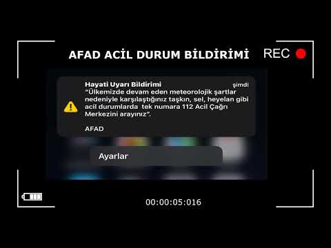 AFAD Acil Durum Uyarı Sesi