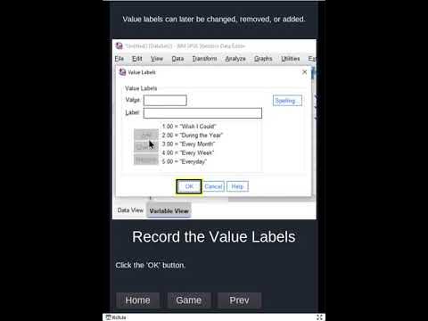 SPSS - Variable Definition and Data Entry (B) - YouTube