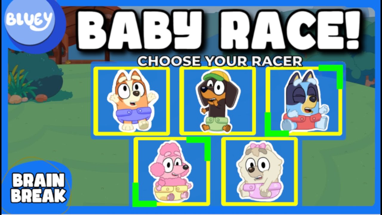 Bluey Brain Break | Run Game and Jump Battle | Would you Rather - YouTube