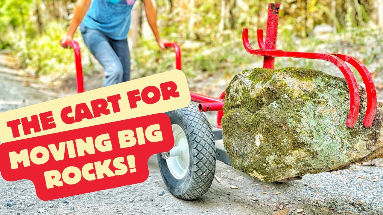 how to move huge rocks without any lifting - YouTube