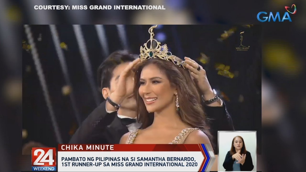 Samantha Bernardo is Miss Grand International 1st runner-up | 24 Oras ...