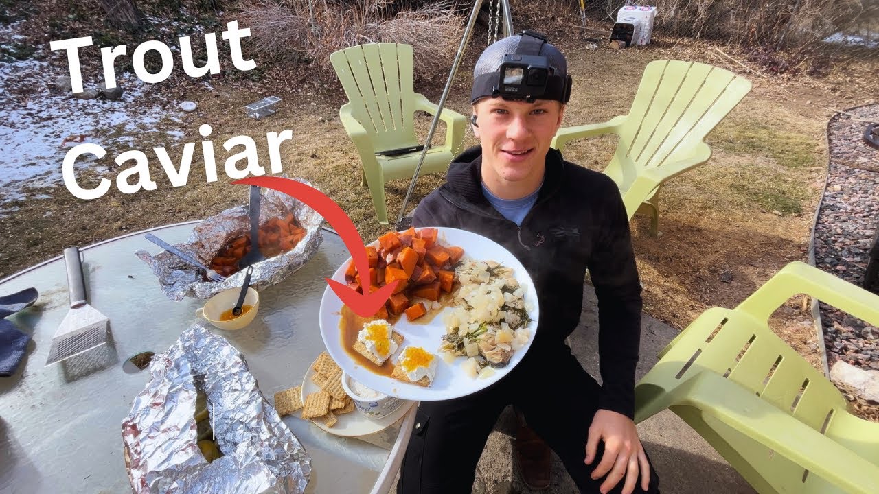 Rainbow Trout Clean & Cook Over Campfire - YouTube