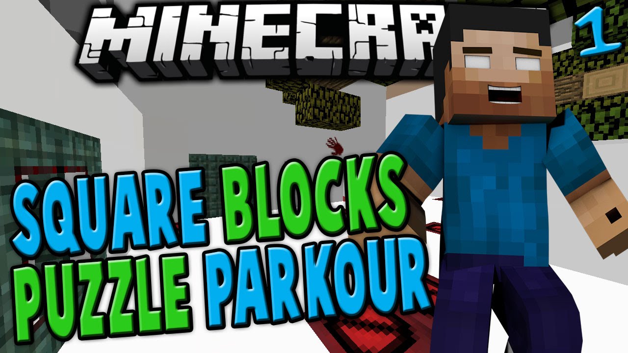 "SQUARE BLOCKS" #1 Minecraft 1.8 Puzzle Parkour w/ Taz - YouTube