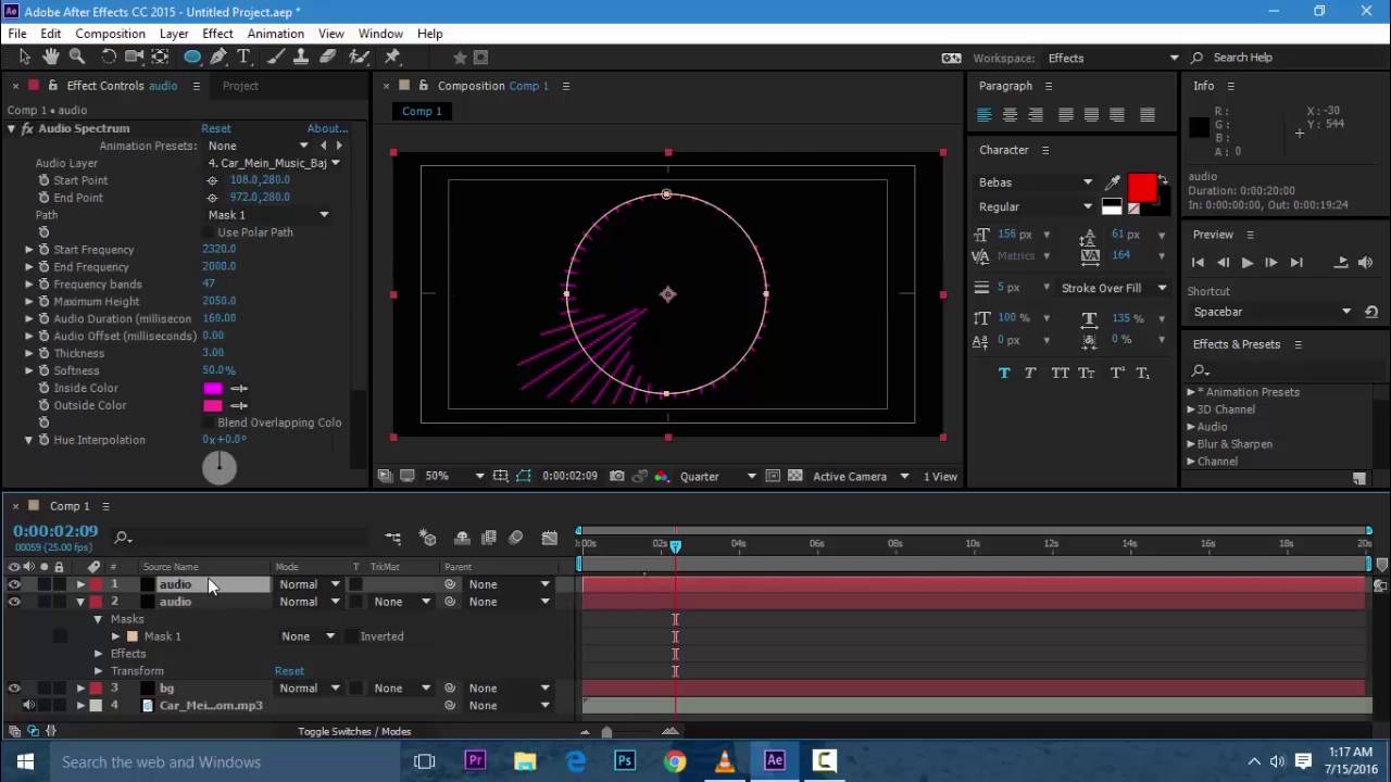 After Effect Audio Spectrum Effect Tutorial - YouTube