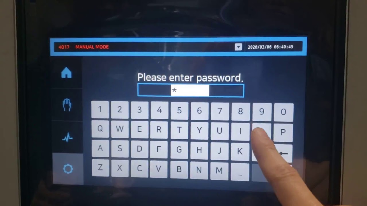 How to access setting mode on AWC touch screen (Password) - YouTube