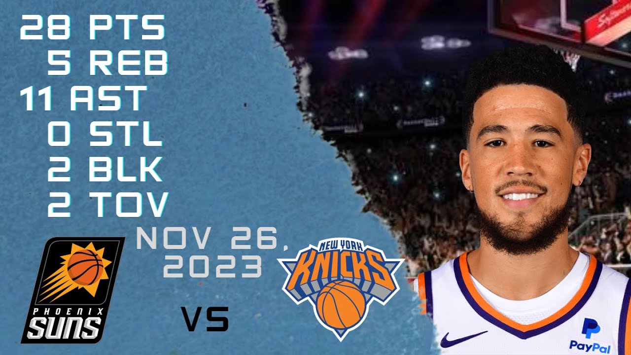Devin Booker player Highlights SUNS vs KNICKS NBA Regular season game ...