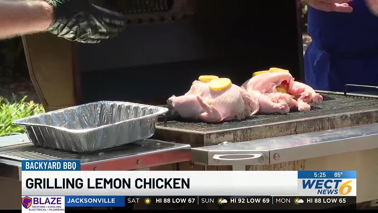 Backyard BBQ: Grilling delicious lemon chicken - YouTube