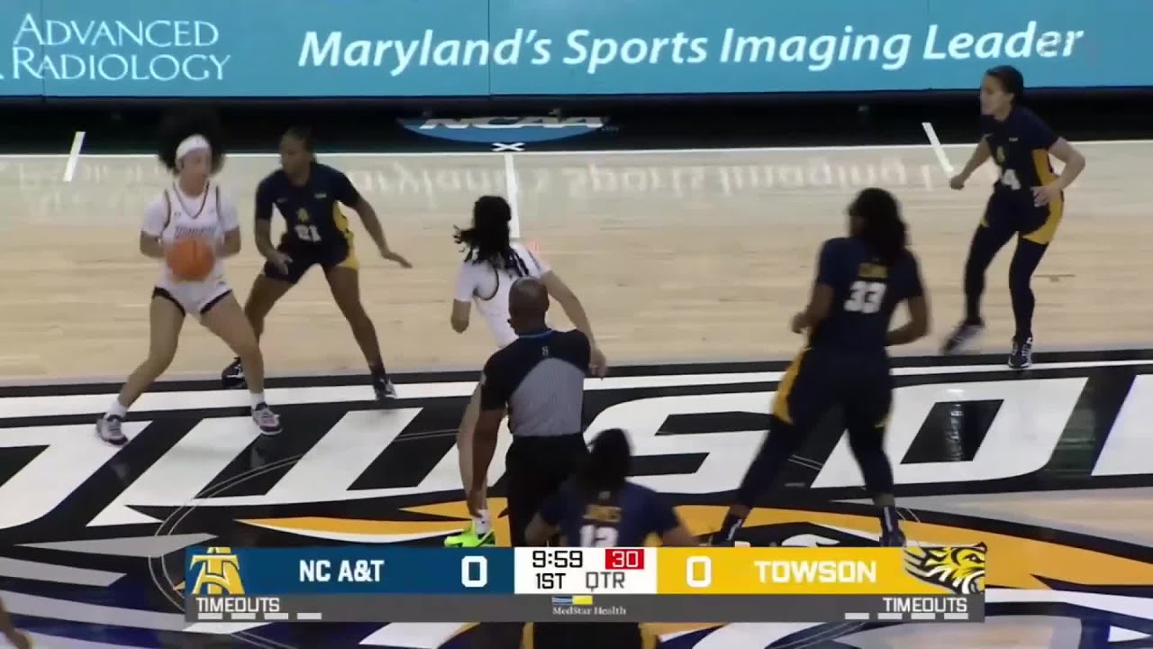 North Carolina A&T vs Towson Women's | CAA Highlights - YouTube
