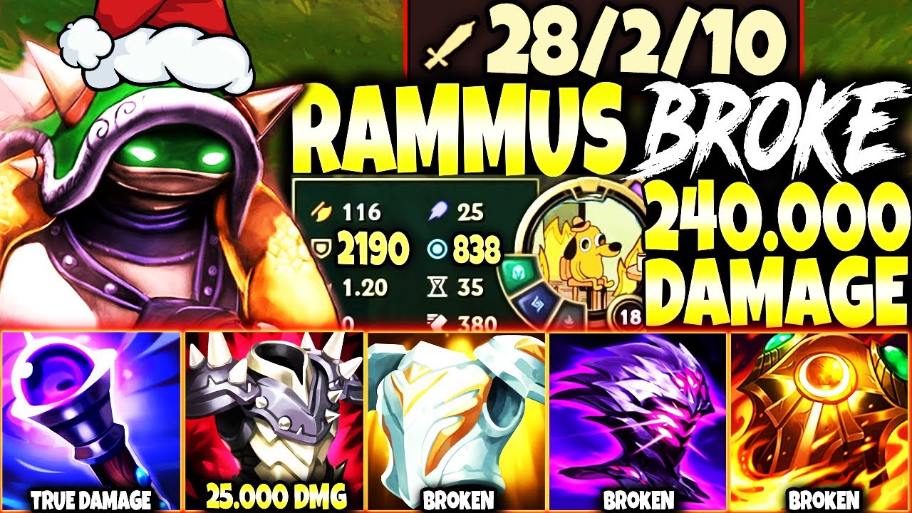 MOST BROKEN *2100 ARMOR, 830 MR & 28 KILLS* SEASON 13 RAMMUS 1v9 BUILD ...