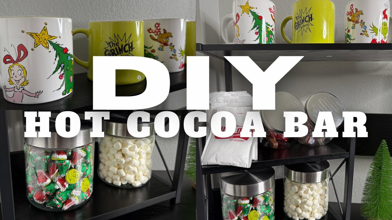 DIY Hot Cocoa Bar | Dollar Tree + Amazon + Hobby Lobby | Vlogmas Day 13 ...