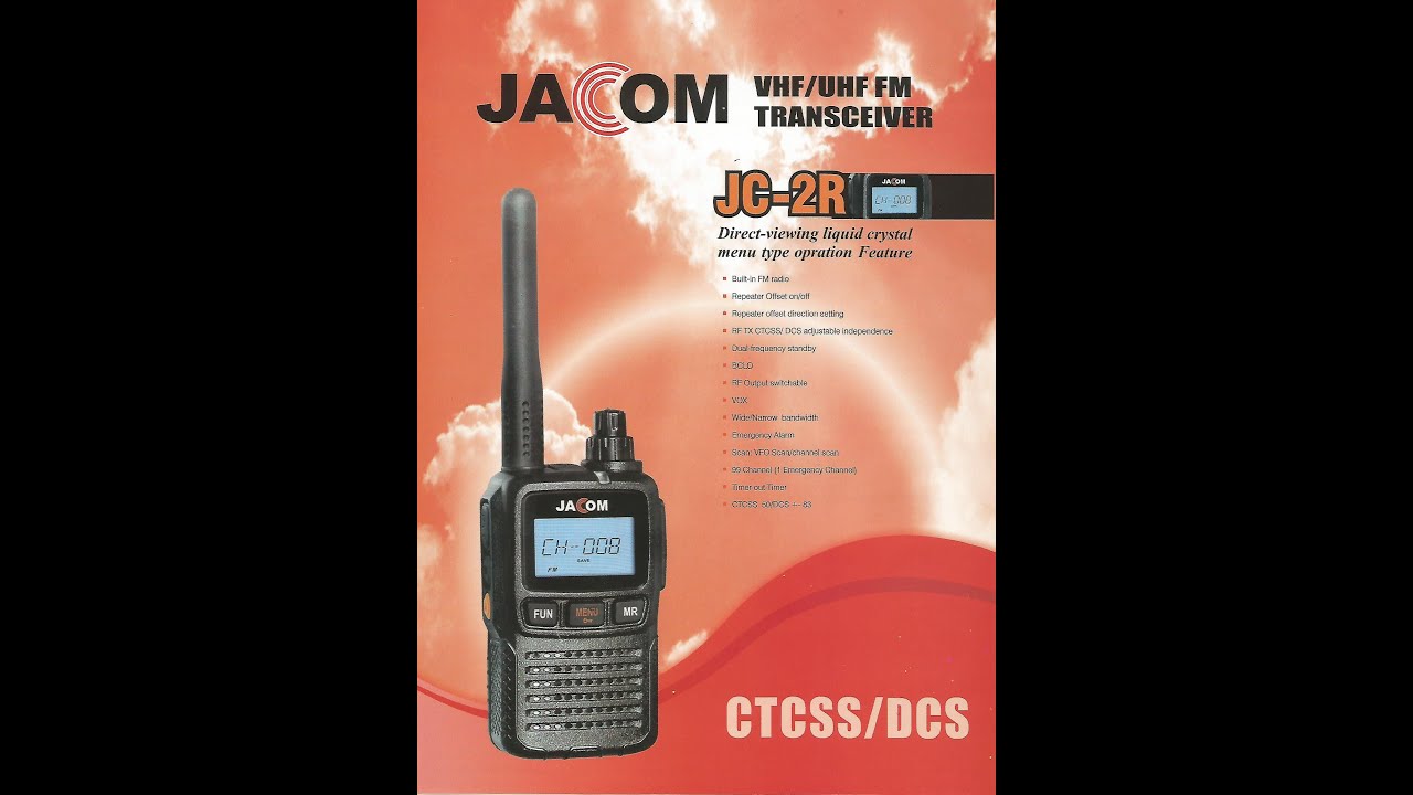 Jacom Handy Talky Single Band JC-2R VHF - YouTube