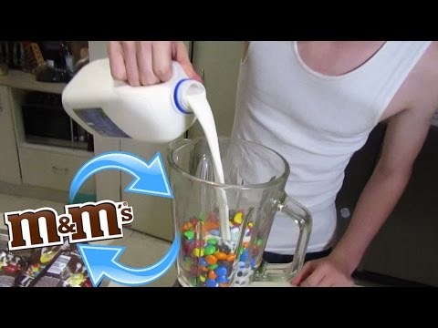 INSANE CHOCLATEY DIY M&M's MILKSHAKE! *MUST TRY NOW* - YouTube