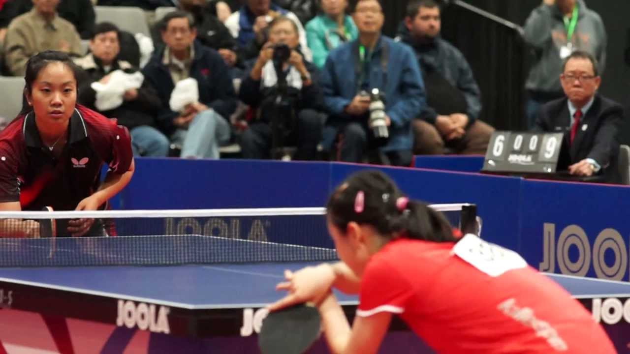 Judy Hugh vs. Ariel Hsing, Point, 2012 US National Table Tennis ...