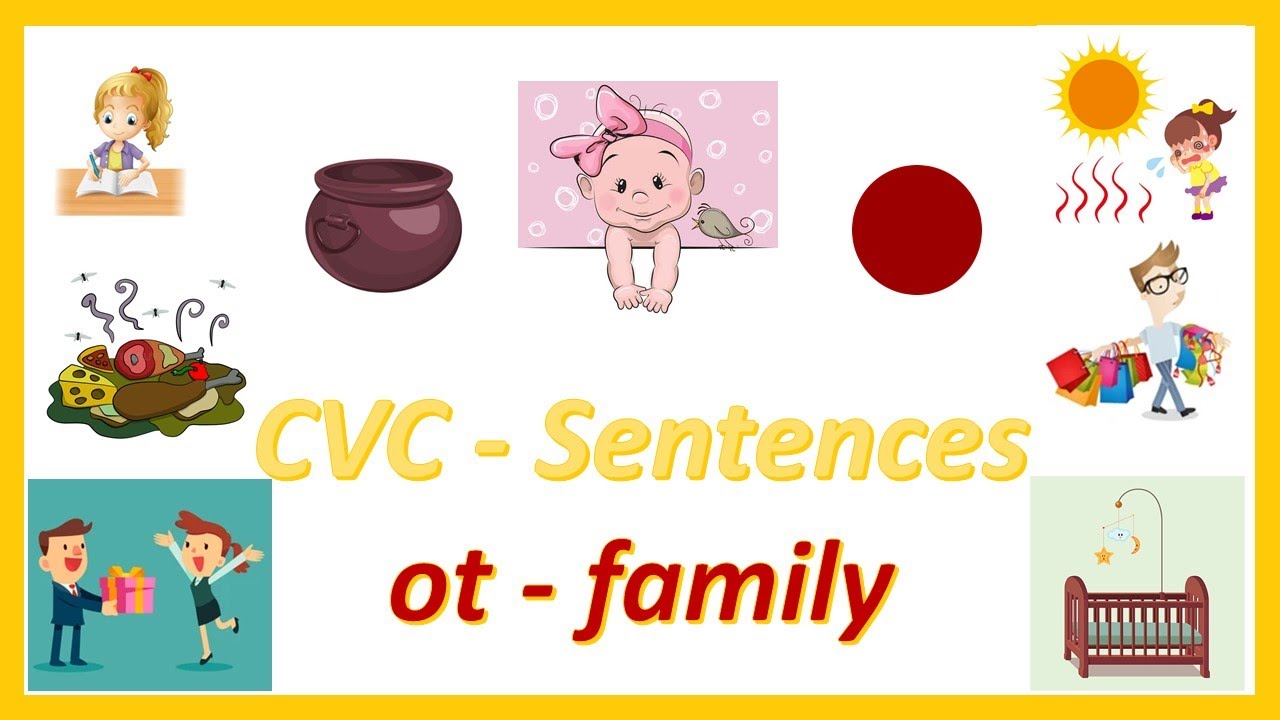 Phonics : CVC Sentences - ot Family - 10 Sentences in 3 Minutes - YouTube