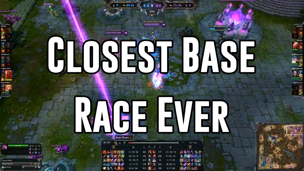 LoL - Closest Base Race Ever - YouTube