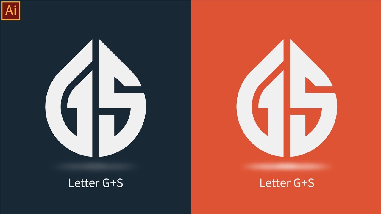 Illustrator Tutorial || How To Make Letter GS Logo Design || Letter ...