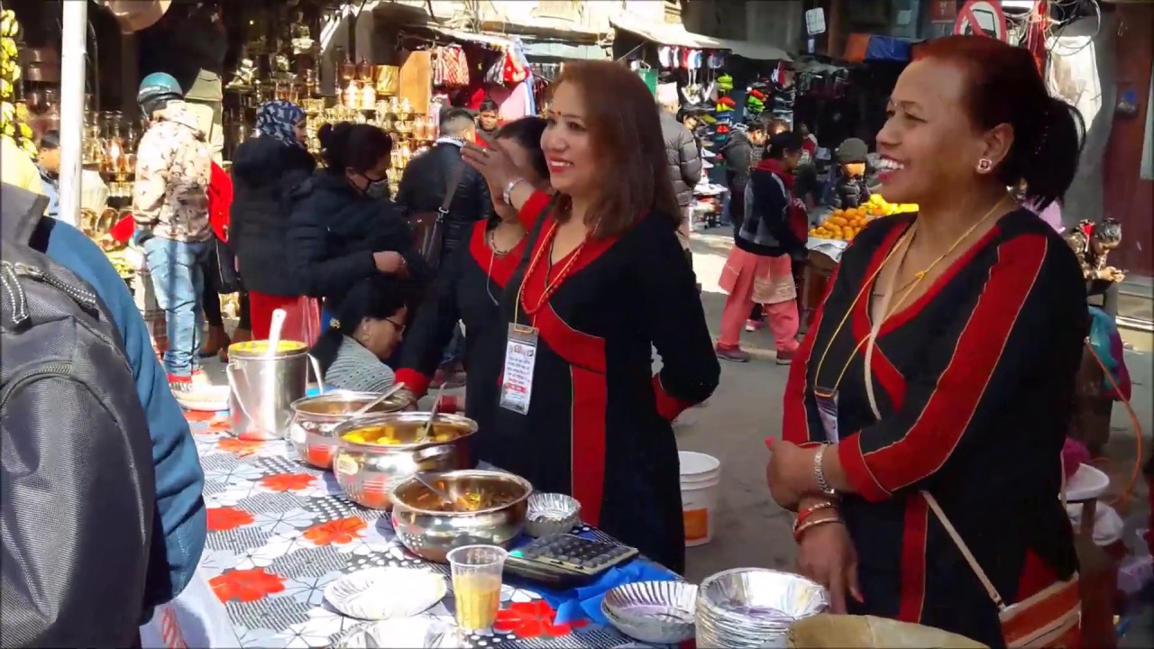 Traditional Newari food tour. Newari food festival... Asonbazaar - YouTube