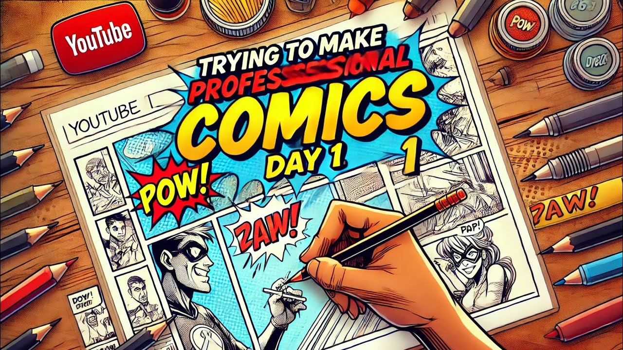 Trying to make professional comics DAY 1 - YouTube