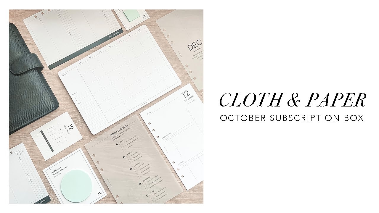 Cloth & Paper October Subscription Box Unboxing - YouTube