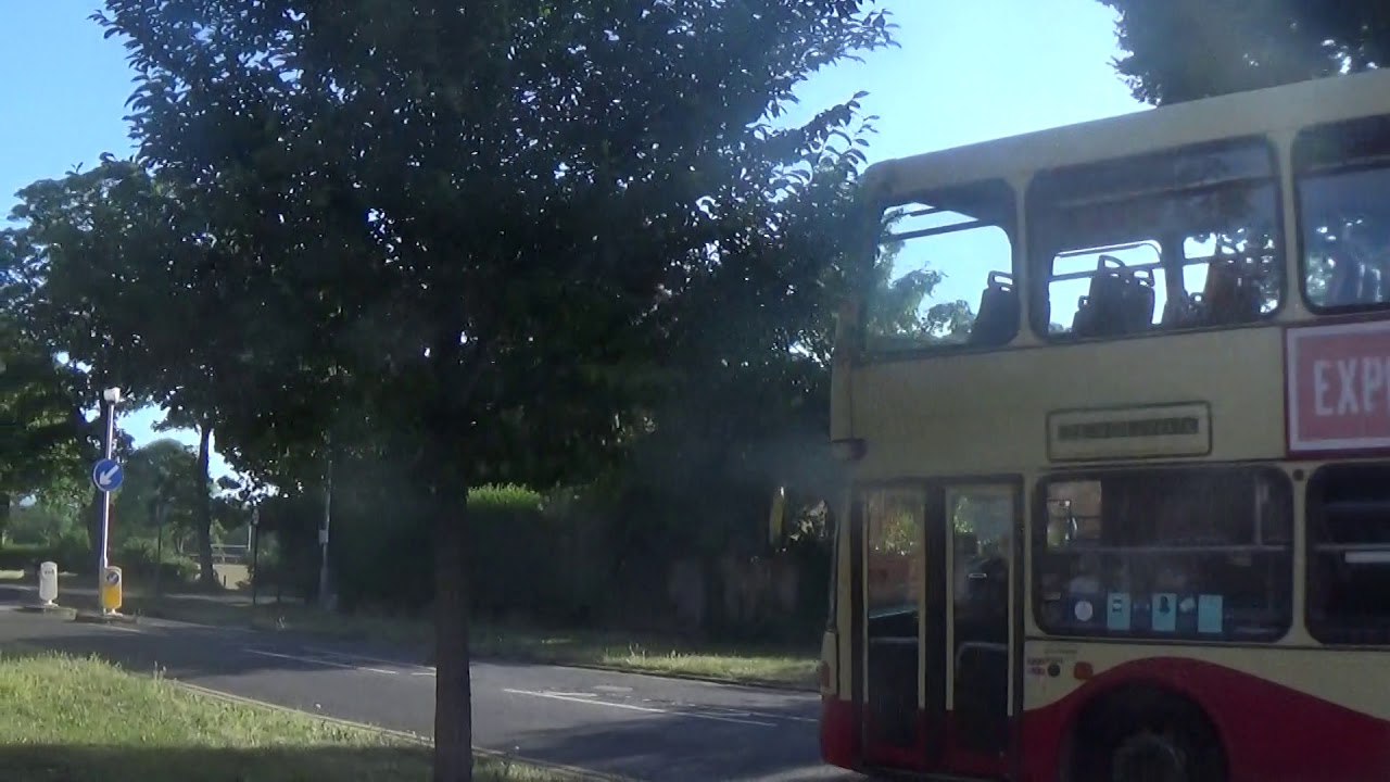 Brighton and Hove bus route 21 passing near the Hove Recreation Grounds ...