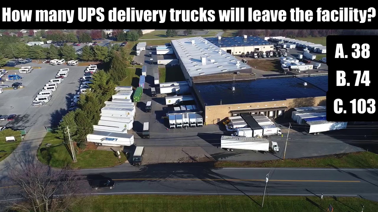 UPS dispatch filmed with drone - YouTube