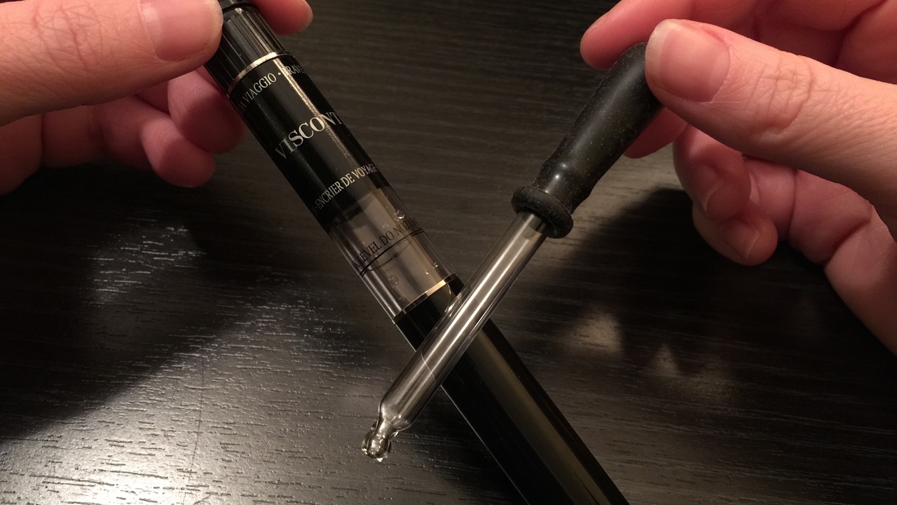 Visconti Travelling ink pot review and demo - YouTube