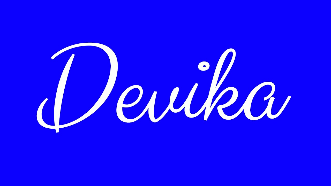 Learn how to Sign the Name Devika Stylishly in Cursive Writing - YouTube