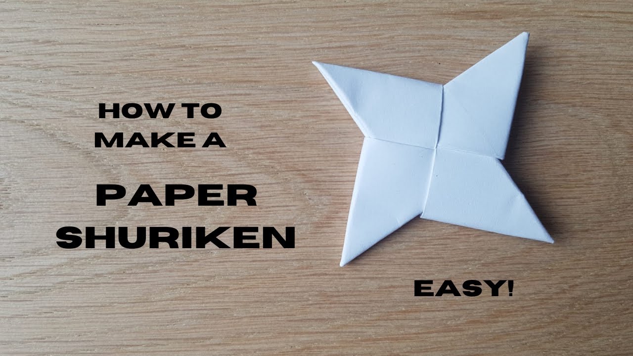 Come realizzare uno shuriken (stella ninja) di carta - Origami facili ...