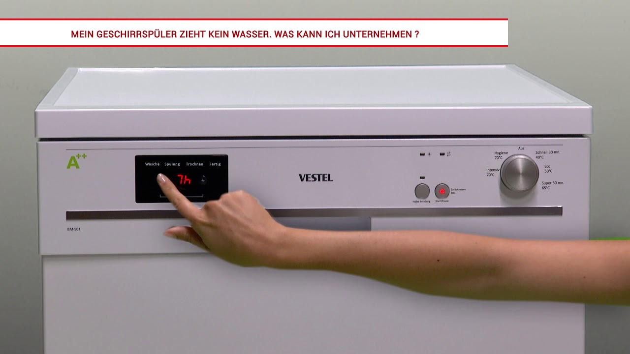 Postgeschirrspuler Zieht Wasser Aber Spult Nicht