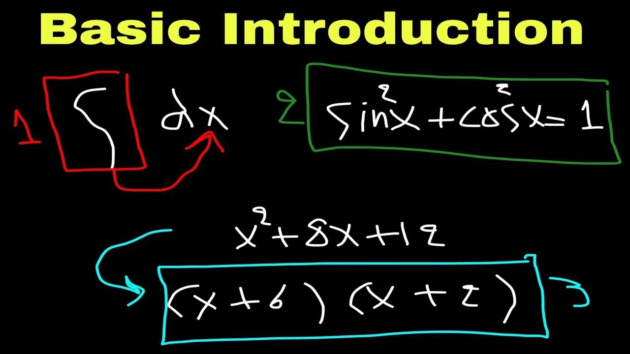 Linear Algebra: Introduction to integrations, Factor, Trigonometric Identities - YouTube