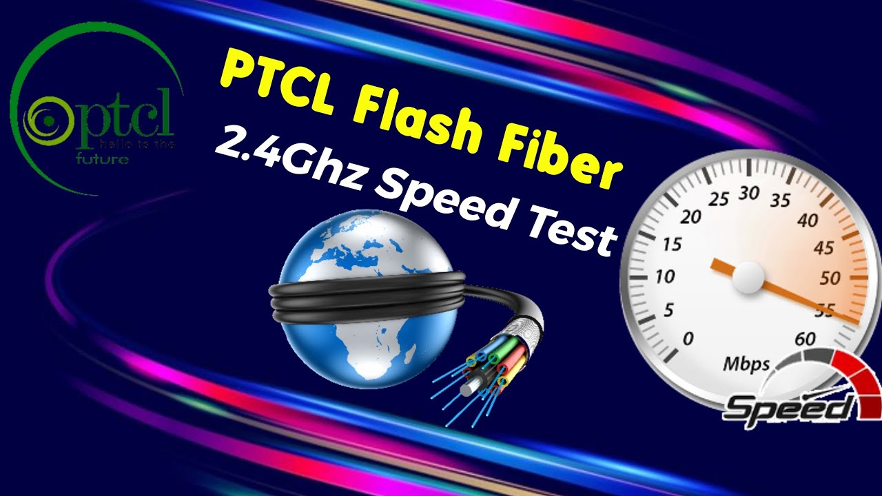 PTCL Flash Fiber 2.4Ghz Speed Test @buchasoft3572 - YouTube