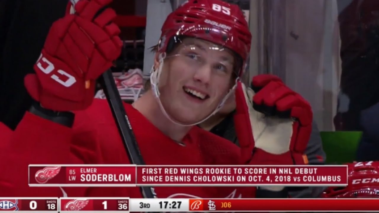 Elmer Soderblom Scores Goal In His Rookie Debut - YouTube