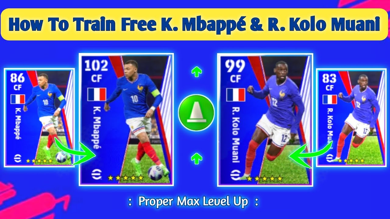 How To Train Free K. Mbappé & R. Kolo Muani In eFootball 2024 Mobile ...