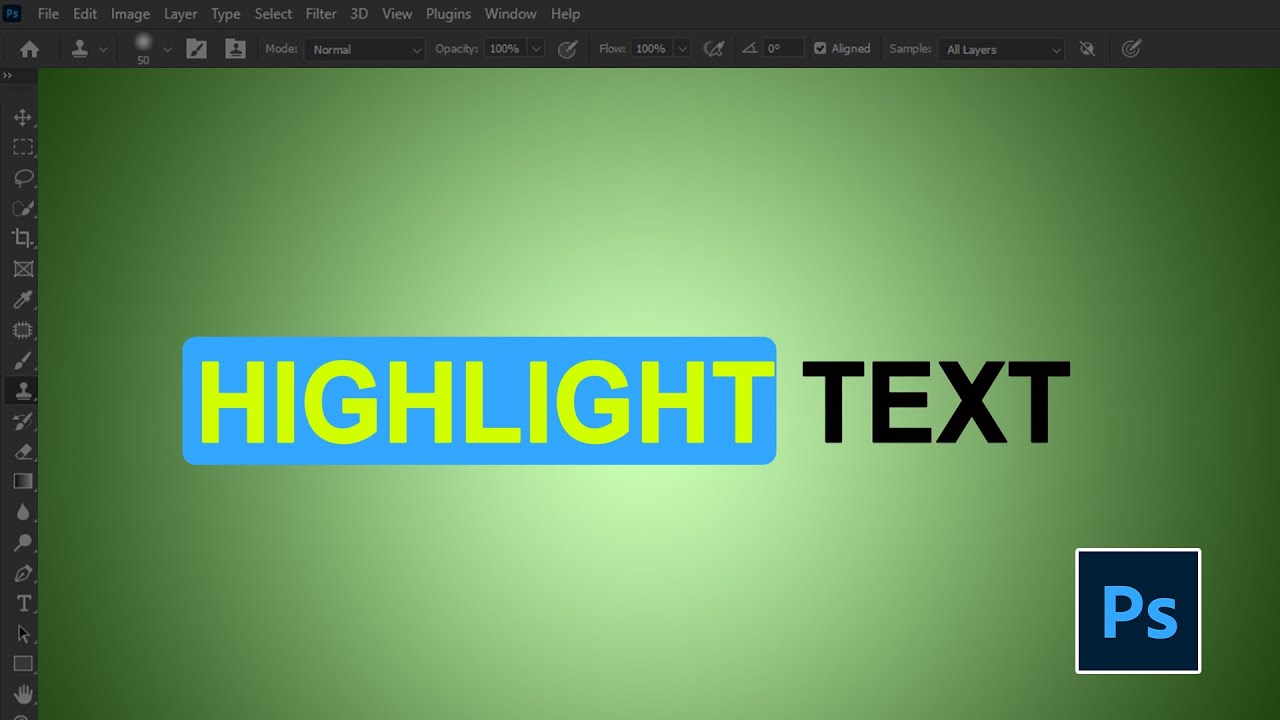 How to Highlight Text in Photoshop 2024 | Tutorial For Beginner - YouTube