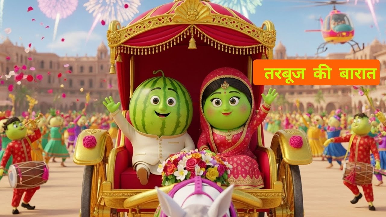 Tarbuj Ki Barat | Kids Rhymes | Hindi Cartoon Video | तरबूज की बारात ...